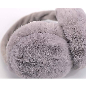 GEOOT Winter Cute Creative Burger Earmuffs Fluffy Headband Faux Fur Outdoor Earmuffs (Pink)