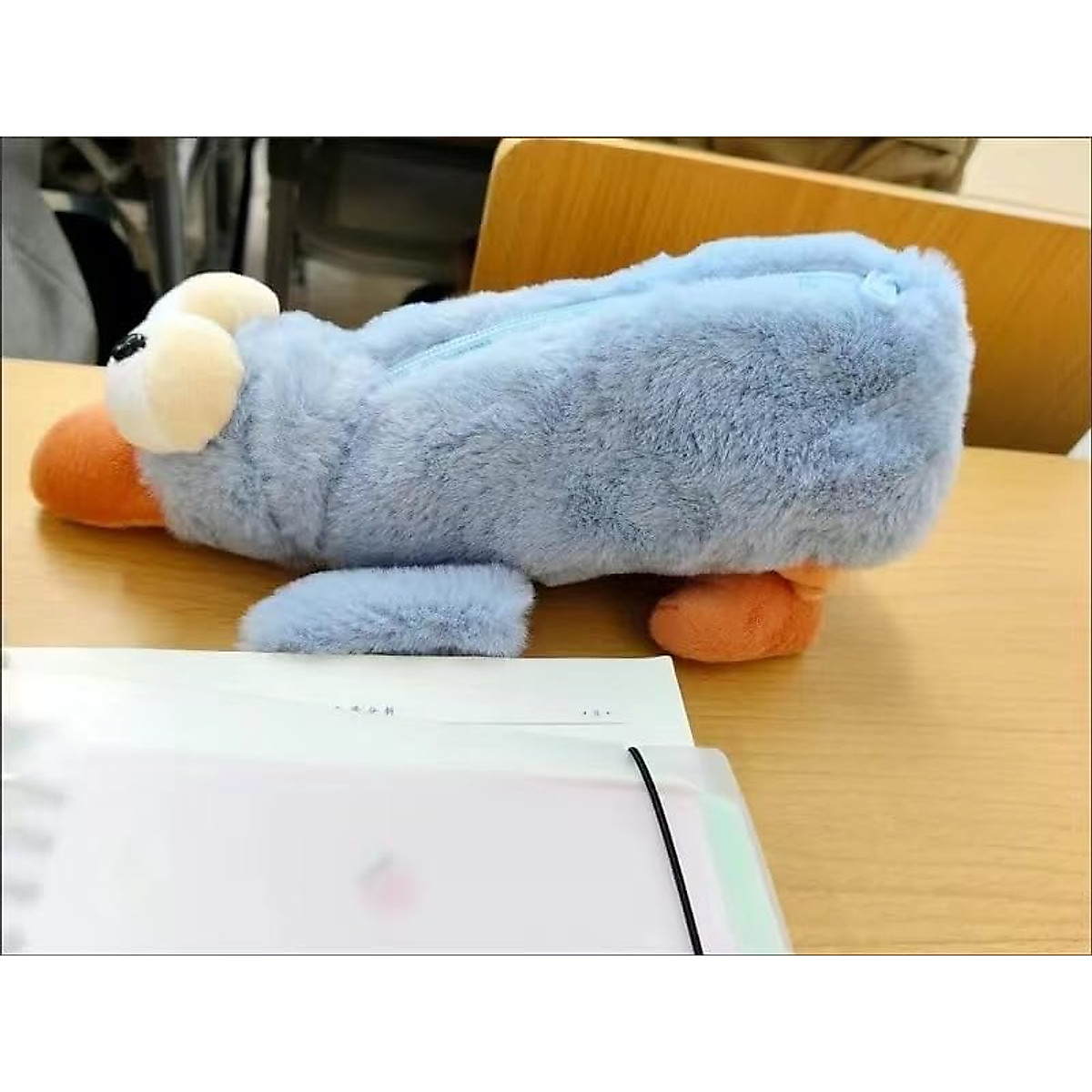 Otter Pencil Pouch, Plush Animal Stationery Pouch, Pencil Case Bag Box Stocking Stuffers Cute Creative Animal Cartoon Large Capacity Shark Bird Zipper Organizer Storage Bag Box (Hummingbird)