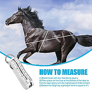 QUEEN KING Horse Measuring Tape for Height and Weight Multifunctional Measuring Stick Horse Weight Tape PVC Weight Tape 8.2ft Long
