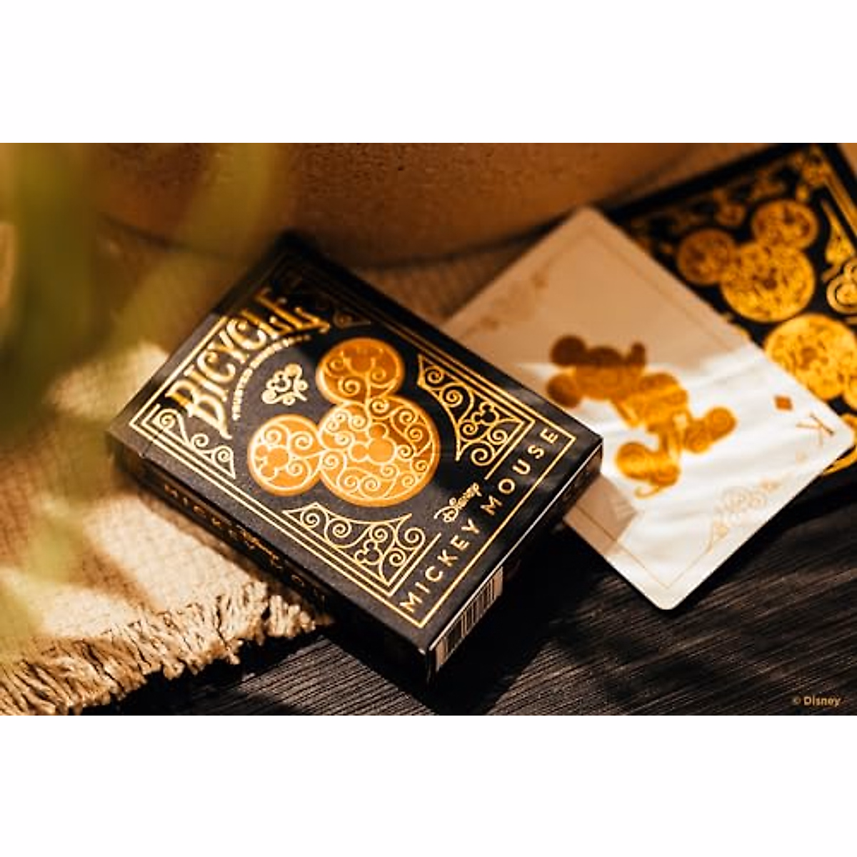 Bicycle Disney Mickey Mouse Inspired Black and Gold Playing Cards