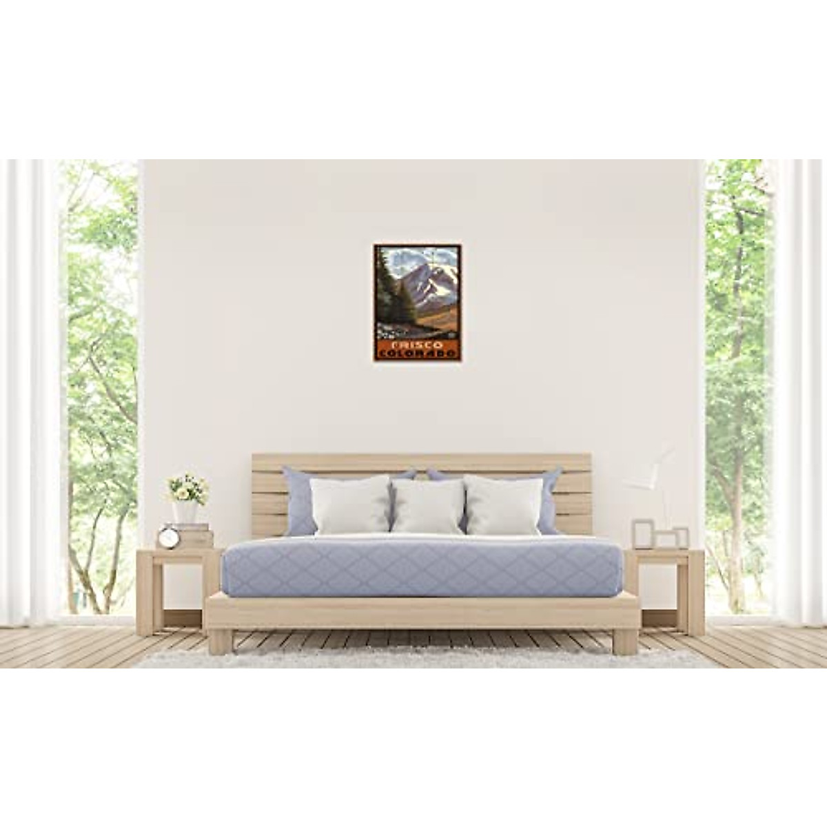 Frisco Colorado Springtime Mountains Wood Art Print from Travel Artwork by Artist Paul A. Lanquist 18" x 24"