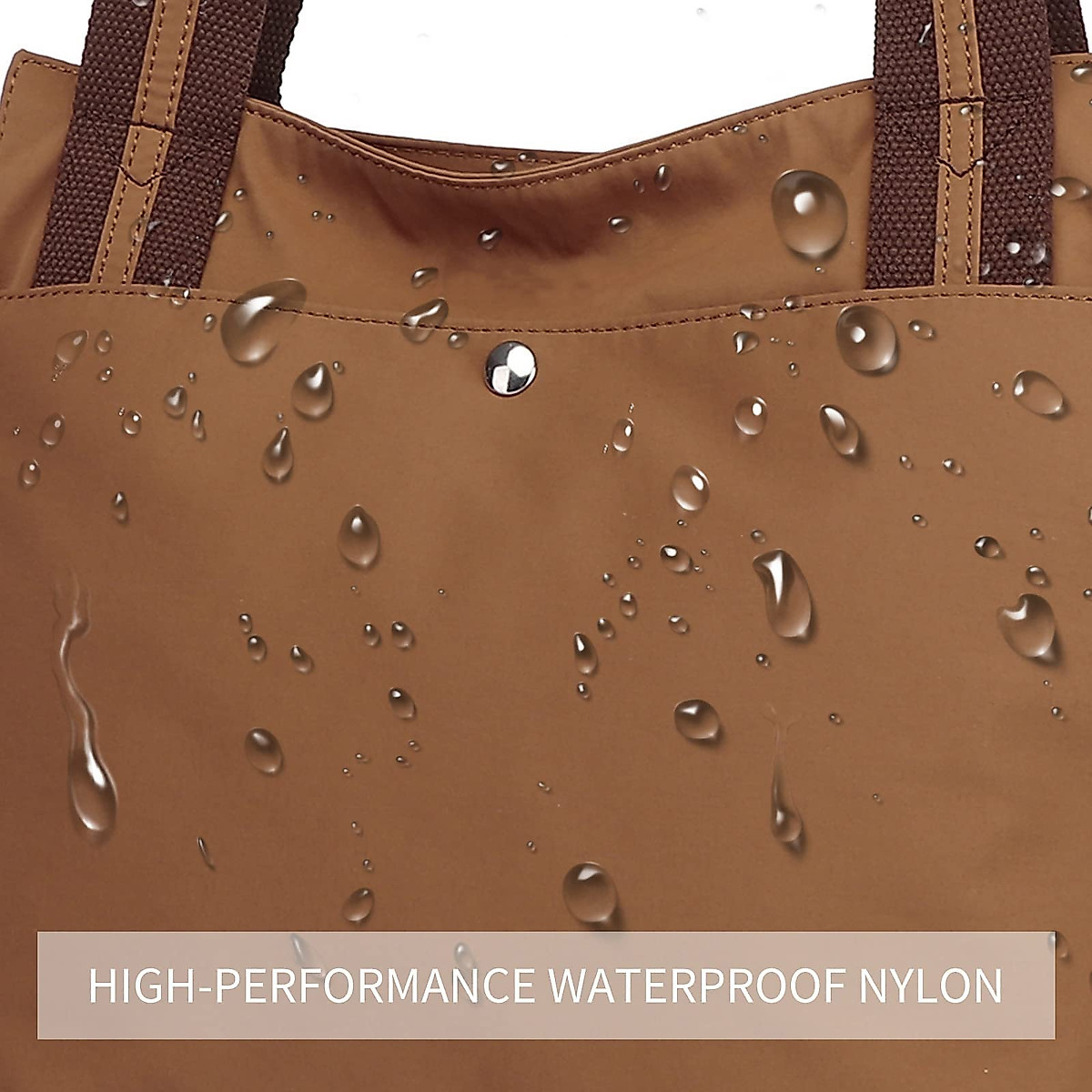 Nylon Tote Bags for Women, Small Crossbody Work Tote Womens Purse and Handbags Waterproof Bag Shoulder Bag with Zipper