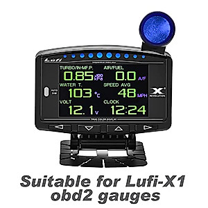 Lufi Shift Light (Blue Light), Alarm Light Accessory, for Lufi Xf Obd2 Gauge , for Lufi X1 Gauges Display, Double Sided Tape Fix