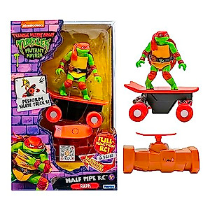 Teenage Mutant Ninja Turtles Half Pipe RC, Raphael Movie Edition, Ages 5+| Skateboard-Shaped Control & Perform Tricks on Any Surface | Collect Them All!