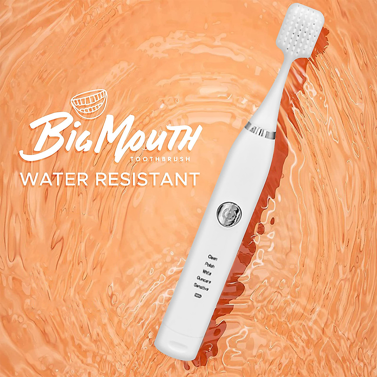BIG MOUTH TOOTHBRUSH The Original Orthodontist Dr Bobbi's Patented Design Electric Toothbrush|Bigger Size and Stronger Cleaning Power Electric Toothbrush for Adults