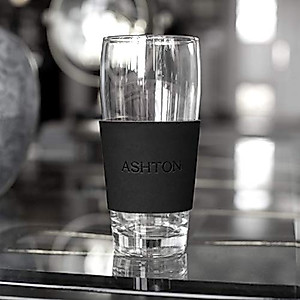 Custom Leather Pint Glass Sleeve. Monogrammed Wedding Gift.