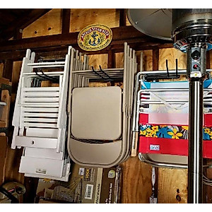 PROHIKER Aluminum and Steel Garden Tool Storage Rack, 16 in x 16 in, Black, 550 lbs Capacity, Easy Assembly