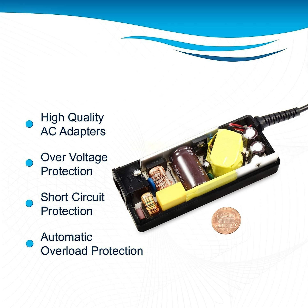 HQRP AC Adapter Compatible with UComfy Innov 8072 8954 4A201201 Innov IVP2400-2500 Foot Massager Emson Power Supply Cord Adaptor