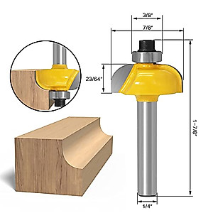 AXSDXA 15 Pcs Router Bits 1/4 Shank Router Bits Set Beginner Router Bit Kit for DIY, Woodworking Project with Storage Case
