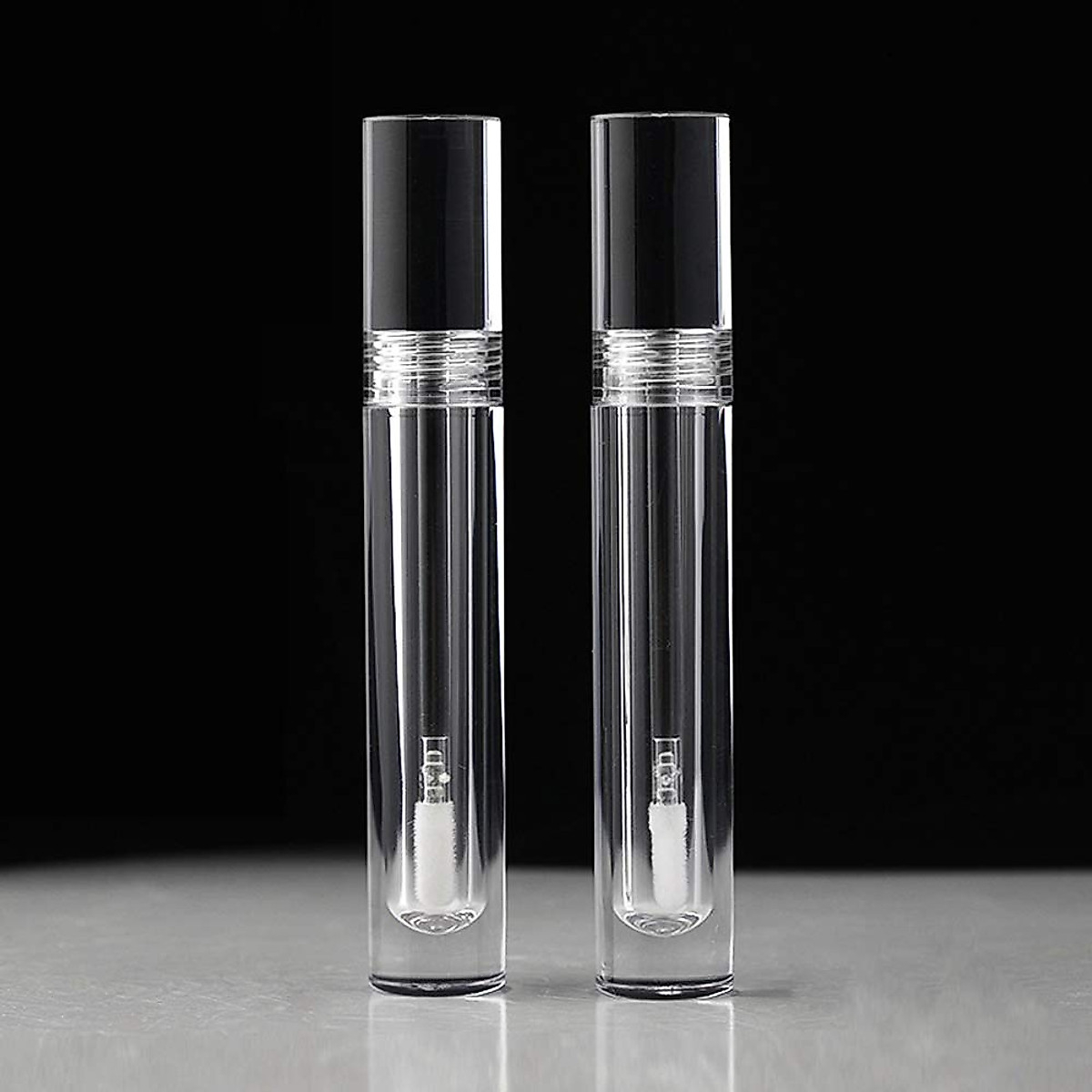 Lip Gloss Tubes with Wand Empty, 10 Pack 5ml Transparent Lip Gloss Containers, Clear Crystal Lip Gloss Tubes with Rubber Stoppers for DIY Lip Gloss