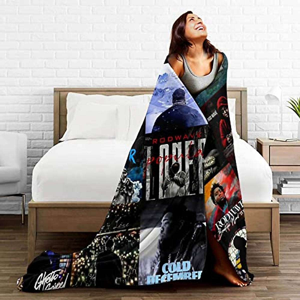 Idol 3D Print Throw Blanket Anti Pilling Flannel Fleece Throw Blanket Beach Blanket Picnic Blanket for Sofa,Office Bed Car Camp Couch 50"X40"