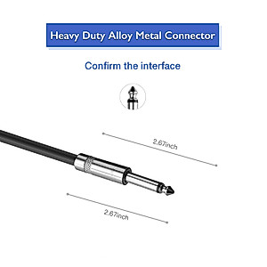 Yuyaokk 2Pack 50 ft 1/4" to 1/4" Speaker Cables, True 12AWG Patch Cords, 1/4 Male Inch DJ/PA Audio Speaker Cable 12 Gauge Wire.