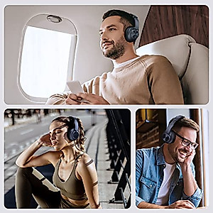V8 Wireless Bluetooth Headphones Over Ear, 80 Hours Playtime Wireless Headphones with Deep Bass,Lightweight Foldable Headphones Built-in Mic,HiFi Stereo Sound for Travel Work Laptop PC Cellphone
