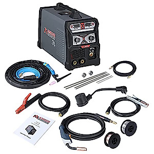 AMICO MTS-185, 185 Amp MIG/MAG/Lift-TIG/Stick Arc DC Welder, 3-in-1 Multifunction, Spool Gun Weld Aluminum-SPG15180