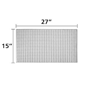 Bowerbird Premium Air Cushion Bathtub Mat with 800+ Air-Filled Cells, Provide Unprecedented Cushioned and Soft Comfort, Reduce Fatigue on Your Feet (Natural Rubber, Gray, 27”×15”)