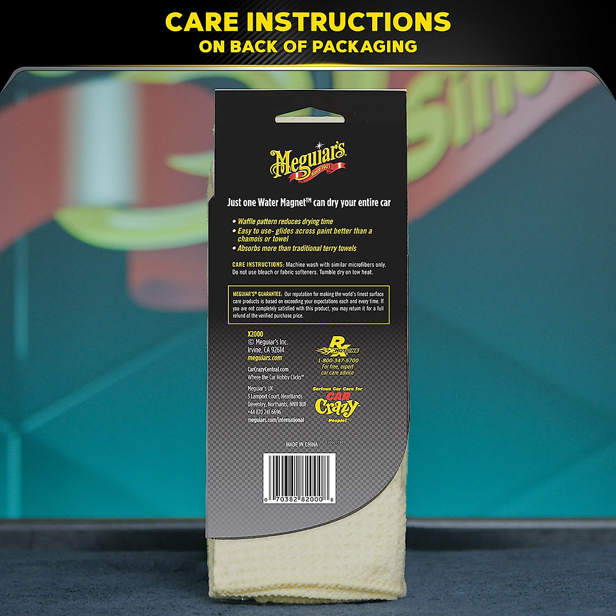 Meguiar's X2000 Water Magnet Microfiber Drying Towel, 22" x 30" - 1 Towel