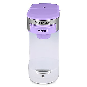 Nostalgia MyMini Single Coffee Maker, Brews K-Cup & Other Pods, Serves up to 14 Ounces, Tea, Chocolate, Hot Cider, Lattes, Reusable Filter Basket Included, Lavender