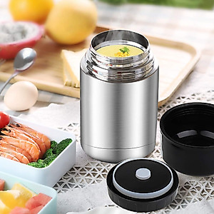 SSAWcasa Soup Thermos for Adults, 27oz Thermos for Hot Food, Wide Mouth Stainless Steel Food Thermos Jar, Insulated Lunch Container with Spoon & Handle, Leak Proof Thermal Bento Box Flask Meal Carrier