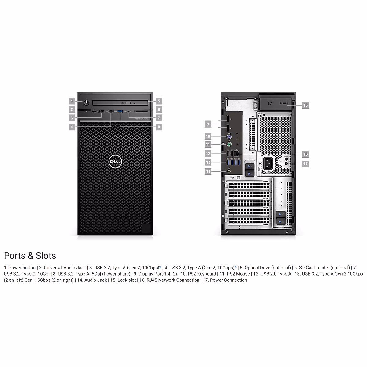 Dell Precision 3000 3640 Workstation - Core i7 i7-10700 - 16GB RAM - 512GB SSD - Tower