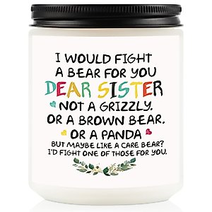 BeauGift Sister Birthday Gifts, Sisters Gifts from Sister, Birthday Gifts for Sisters from Sisters, Wedding Gifts for Sister, Graduation Gifts for Sister 7oz Soy Wax Lavender Scented Candle