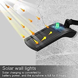 Gojiny Solar Wall Light 36 Garden Night Light LED Home Solar Wall Light Wall Mounted Outdoor Human Sensor Garden Lamp Night Lamp