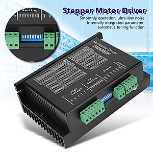 CNC Stepper Motor Driver, 18‑80VAC Stepper Motor Driver, Stepper Motor Accessories Good Performance DMA860H for Stepper Motor