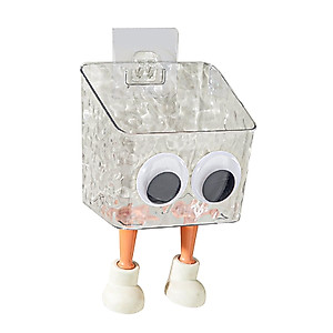 Shower Storage Basket Wall Shelf Heavy Duty Shower Tray Basket Holder Home Decor for Bathroom Apartment, Medium with Eyes Leg