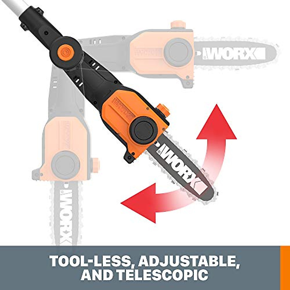 WORX WG349 20V Power Share 8" Pole Saw with Auto Tension
