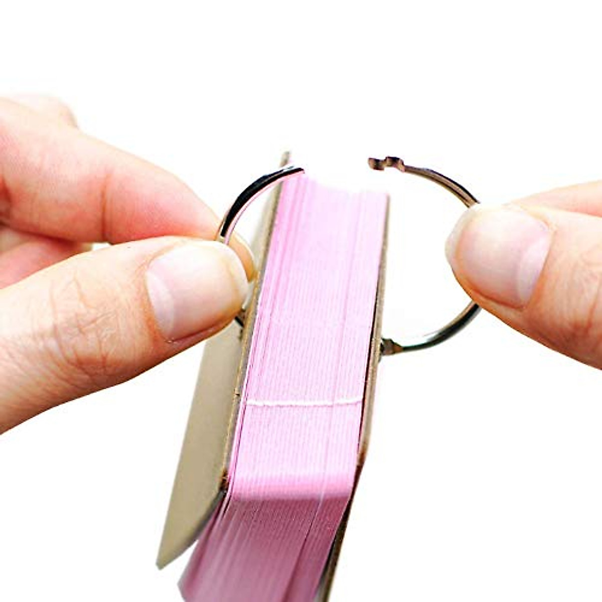 300Pcs Multicolor Kraft Paper Blank Flash Cards Study Cards Note Cards with Binder Ring for Bookmark/DIY Greeting Card/Index Card Stock for School Home Office Use, 90 * 55MM