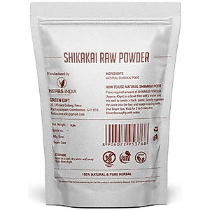 Shikakai Powder for Hair Growth - Acacia Concinna (Shikai Powder) - Best Natural Cleanser - All Natural - Herbs India (One LB - 16 Ounce)