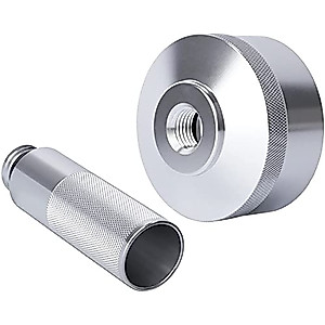 Silver Aluminum Extended Run Gas Cap, Mess Free Oil Change Funnel for Honda Generator EU1000i EU2000i EU3000i