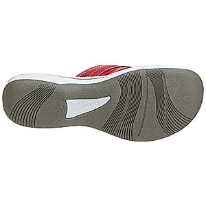 Clarks Women's Breeze Sea Flip-Flop, New Red Synthetic, 5