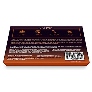 VALITIC Kojic Acid Vitamin C and Retinol Soap Bars with Turmeric for Dark Spot - Original Japanese Complex Infused with Collagen, Hyaluronic Acid, and Vitamin E (3 Pack)