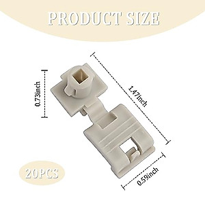 20PCS Car Door Lock Rod Clips,5/32" Tailgate Handle Retainer Clips OEM#16629990 Compatible with Chevrolet Cadillac Buick,Standard Car Accessories Tailgate Lock Plastic Clips Replacement