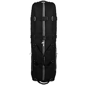 CaddyDaddy New First Class Premium Padded Golf Club Travel Cover with Wheels - Heavy Duty Golf Travel Bag for Airlines (Black), Black, L