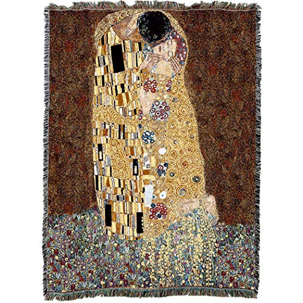 Pure Country Weavers The Kiss Blanket by Gustav Klimt - Fine Art Gift Tapestry Throw Woven from Cotton - Made in The USA (72x54)
