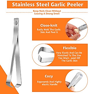 3pcs Stainless Steel Garlic Peeler, Diagonal Tweezers, Vegetables Peeler Garlic Skin Remover, Fish Bone Tweezers, Chicken, Duck, Meat Hair Extractor Portable Garlic Peeling Clips