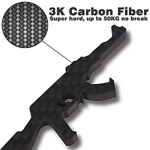 CRMPro Carbon Fiber Bottle Opener with Metal Keyring 2-Pack, Ultralight Keychain Bottle Openers for Outdoor Home Kitchen