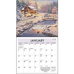Thomas Kinkade Studios 2024 Deluxe Wall Calendar with Scripture