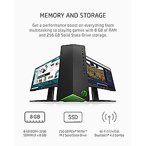 HP Pavilion Gaming PC, AMD Ryzen 3 5300G Processor, 8 GB RAM, 256 GB SSD, Windows 10 Home(TG01-2010, 2021) (Renewed)