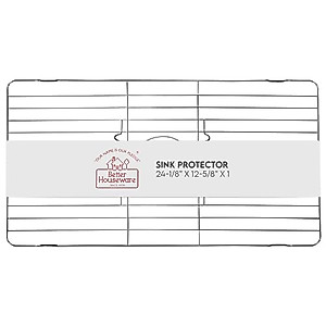 Better Houseware Extra Large Sink Protector Grid, Stainless Steel (24-1/8” x 12-5/8” x 1)