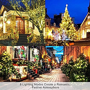 2-Pack Solar String Lights Outdoor, 480 LED Total & 170 Ft Ultra Long Starbright Solar Light with 1200mAh Battery, Solar Tree Lights for Garden Patio Yard Outdoor Christmas Decoration