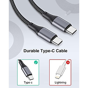 Super Fast Charger Type C, 2Pack 25W USB C Wall Charger Block with 3FT 6FT 10FT Braided Long USB-C to USB C Cable Fast Charging for Samsung Galaxy S23/S23 Ultra/S23+/S22/S22 Ultra/S21/S21+/S20/FE 5G