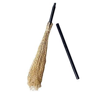 LALADEFIEE Masquerade Witch Broom Halloween Witch Besom Prom Props Halloween Besom for Decor Wizard Broomstick Halloween Costume Halloween Home Decor Broom Prop Toy Broom Ornament Wooden