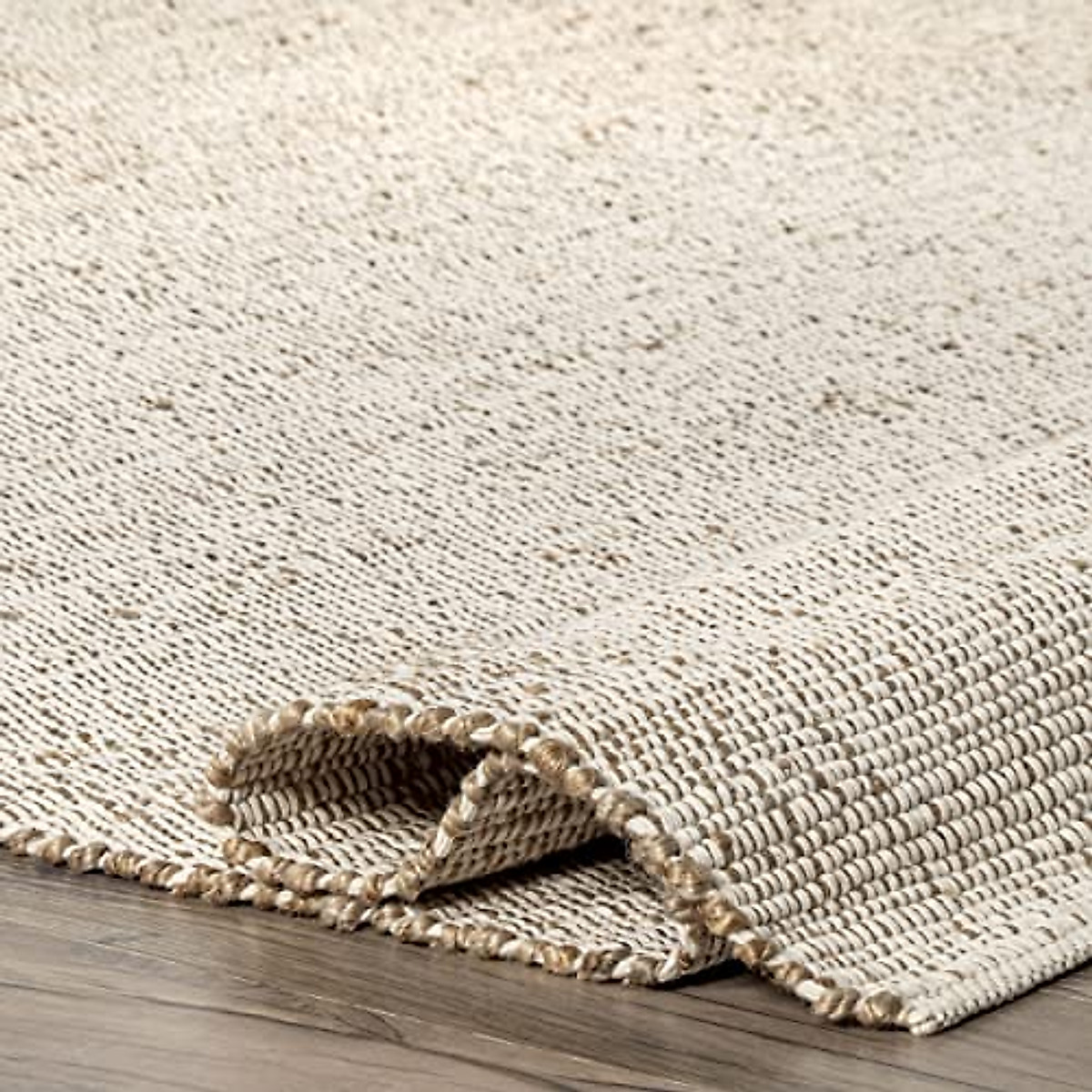 nuLOOM Elfriede Farmhouse Jute Blend Accent Rug, 3x5, Natural