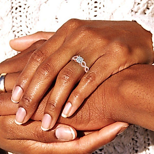 Clara Pucci 1.35 ct Round Cut Solitaire Moissanite Designer Anniversary Bridal Engagement Ring 14k Rose White Gold