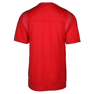 Nike Men's Top Player UV Training Short Sleeve Shirt (Red, Small)
