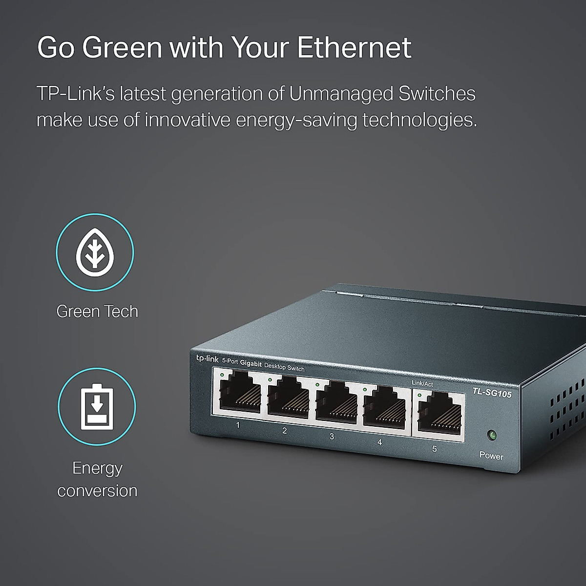 TP-Link 5 Port Gigabit Ethernet Switch and Amazon Basics Cat6 Ethernet Patch Cable Bundle