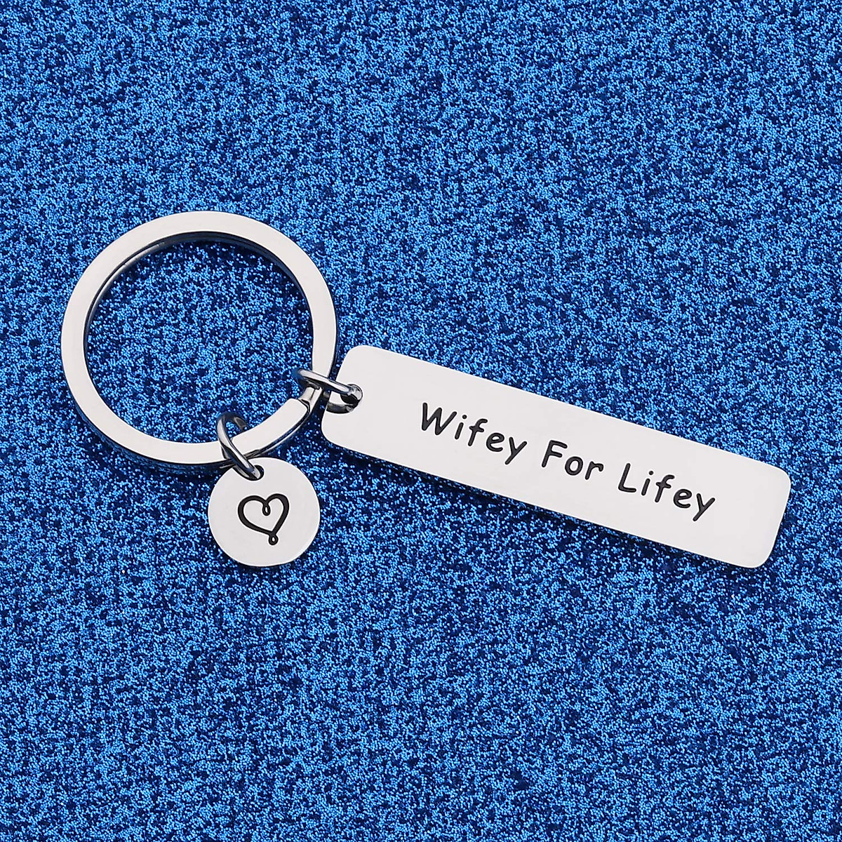 WUSUANED Groom to Bride Gift Wifey for Lifey Keychain Bride Gift for Wedding Day Wedding Jewelry (wifey for lifey keychain)