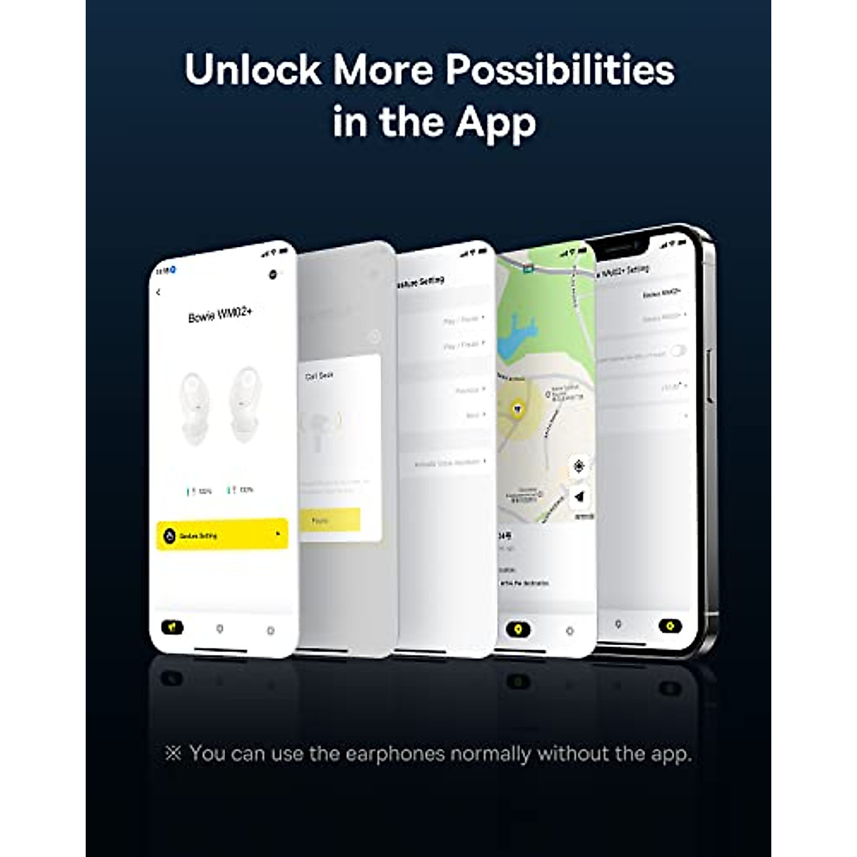 Baseus Wireless Earbuds, 50 Hrs Playback Bluetooth 5.3 Anti-Loss Bluetooth Headphones LED Power Display 60ms Low-Latency Fast-Charging in-Ear Earphone for iPhone and Android (Bowie WM02+)